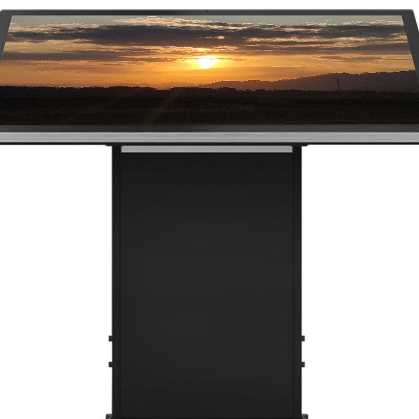 1080P Floor Standing Digital Signage Guilding MenuTemperded Glass Panel