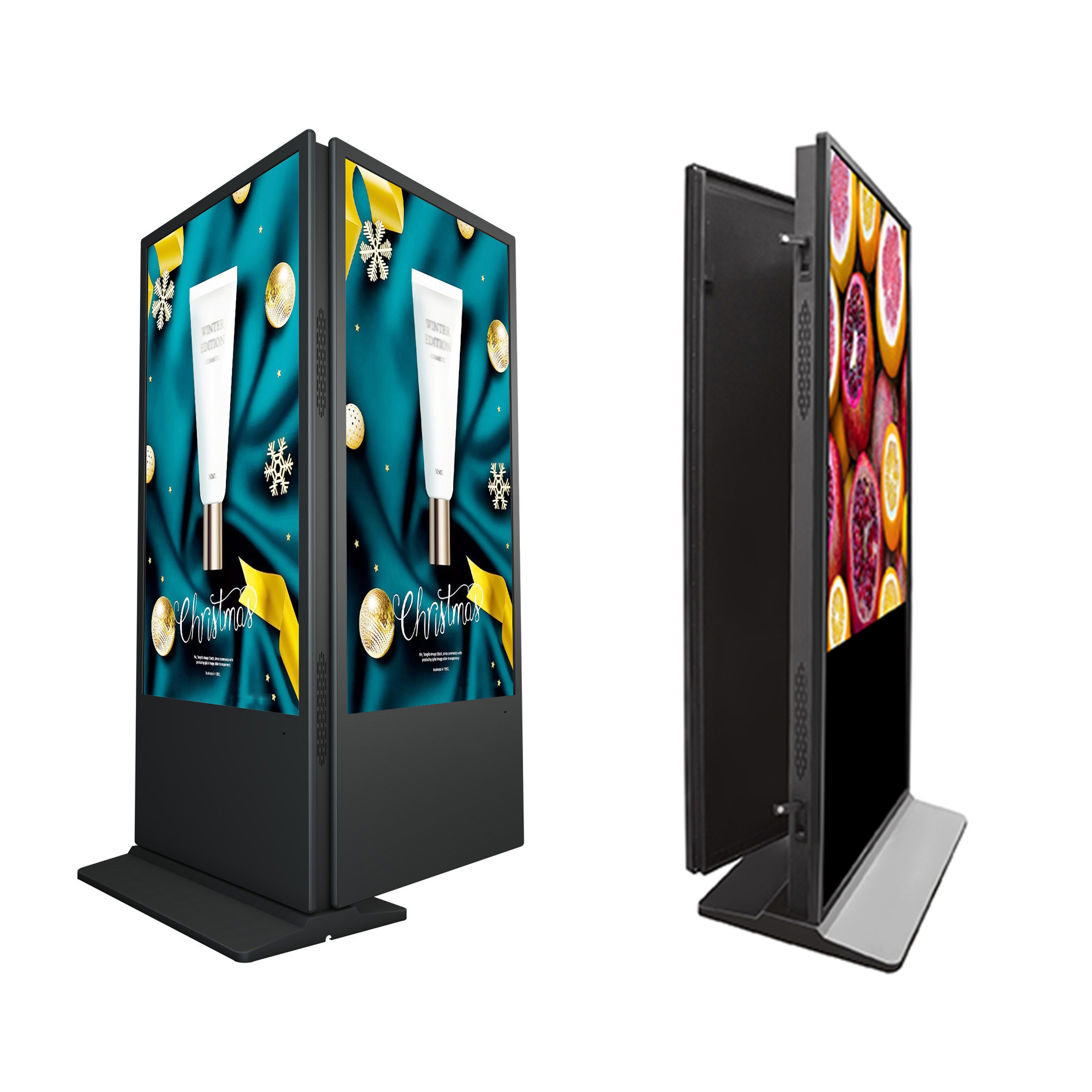 Floor Standing LCD Totem Double Side Digital Signage Advertising ...
